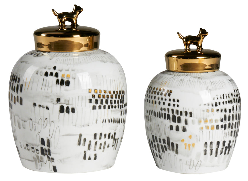 Binary Jar with Gold Lid – Guild Design Gallery